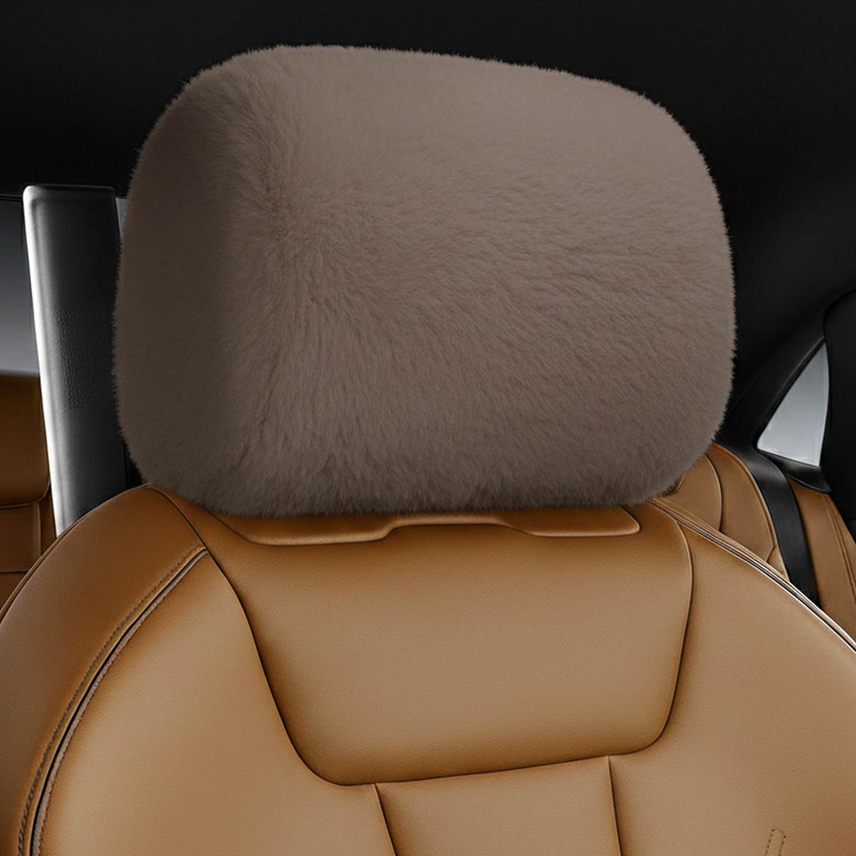Custom Sheepskin Headrest Covers - Premium Quality