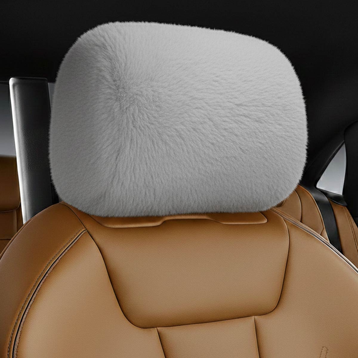 Custom Sheepskin Headrest Covers - Premium Quality