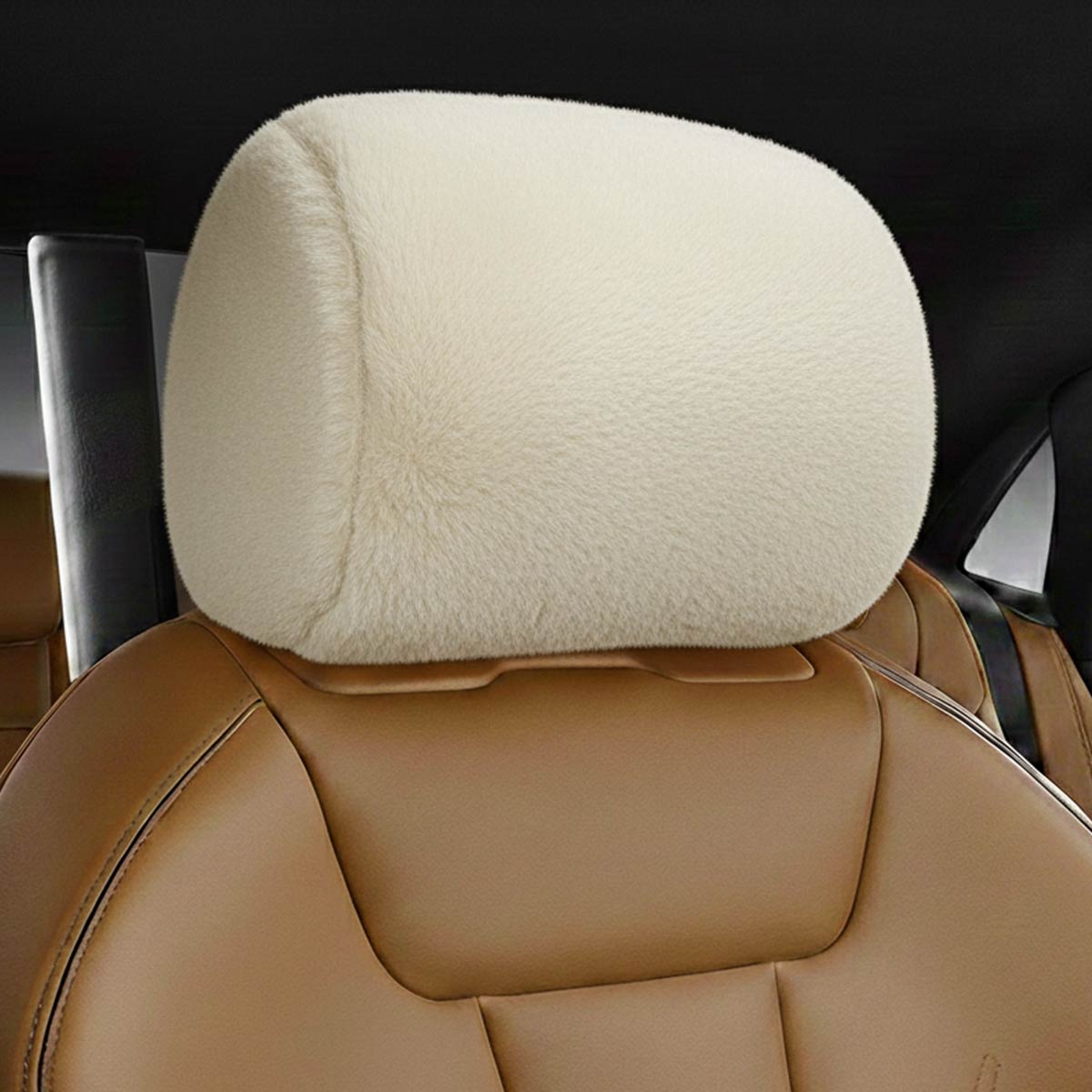 Custom Sheepskin Headrest Covers - Premium Quality